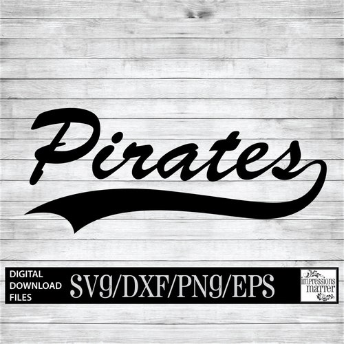 Go Pirates Cut File for Cricut and Silhouette. SVG. Dxf. Png. | Etsy