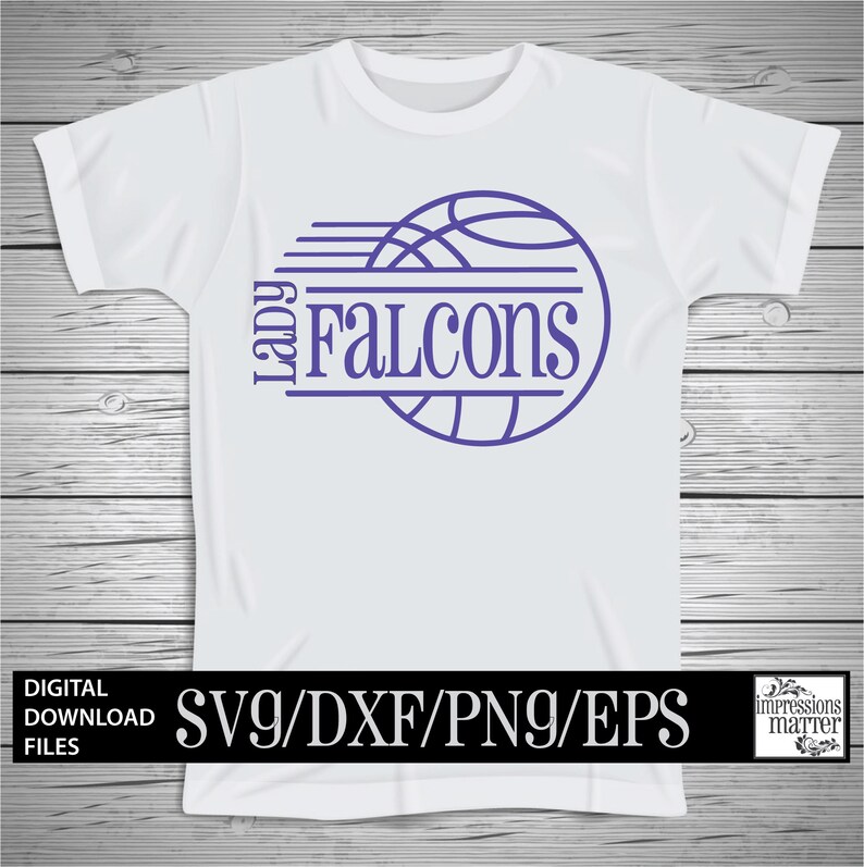 Lady Falcons Basketball Digital Art File SVG and DXF File | Etsy