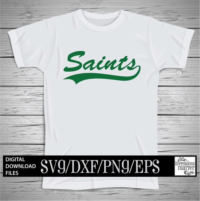 Saints Script Digital Art File SVG and DXF File for Cricut - Etsy