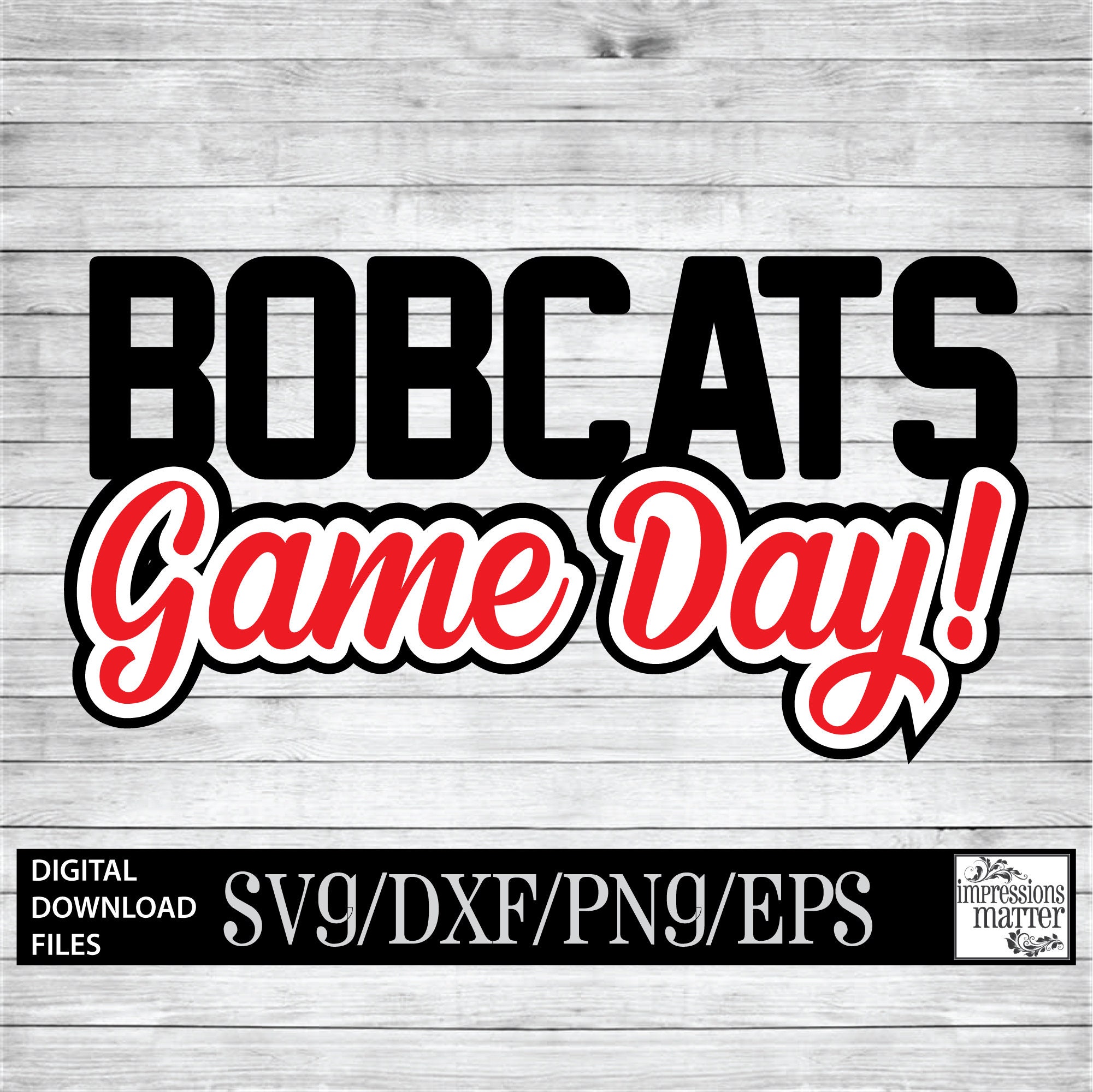 Bobcats Game Day Digital Art File SVG and DXF File for - Etsy UK