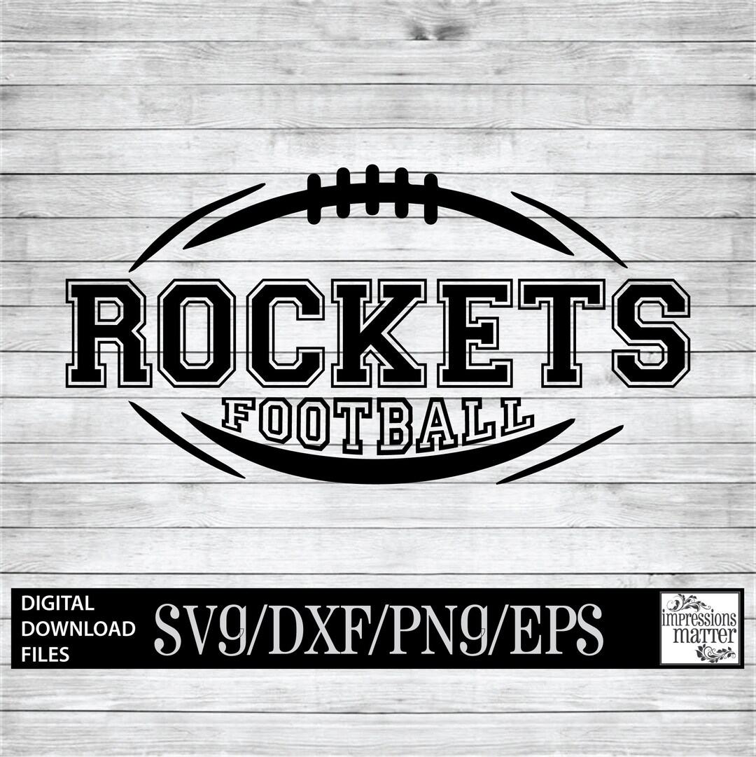 Rockets Football Logo SVG DXF: Mascot Team Digital File (digital ...