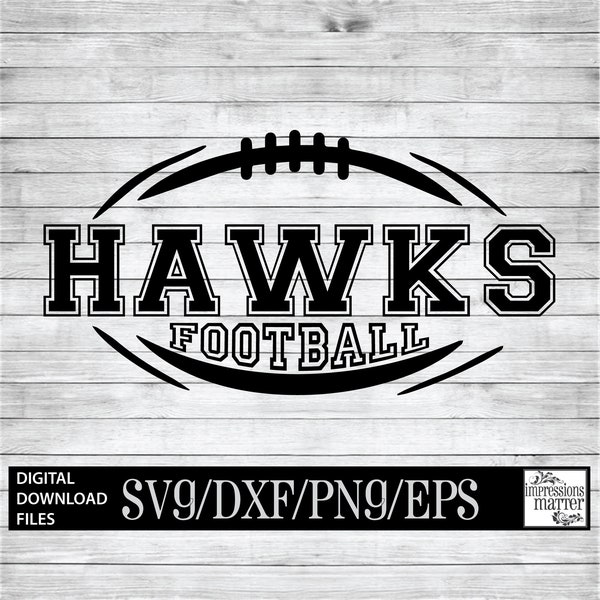 Hawks Football Svg - Etsy