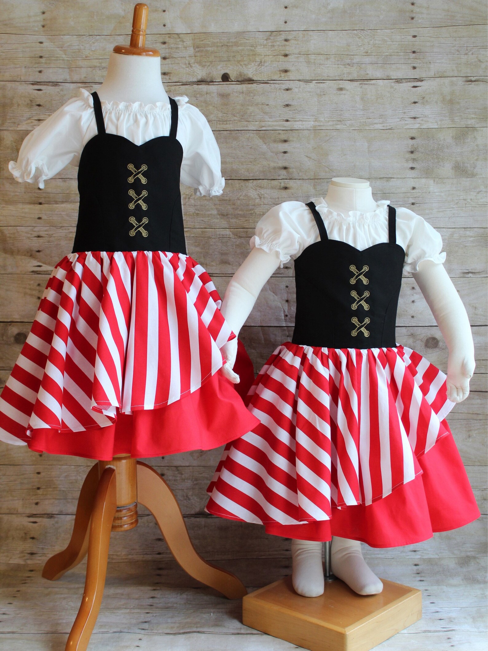 Pirate Dress, Pirate, Girls Pirate Dress. Pirate Costume, Red Stripe ...