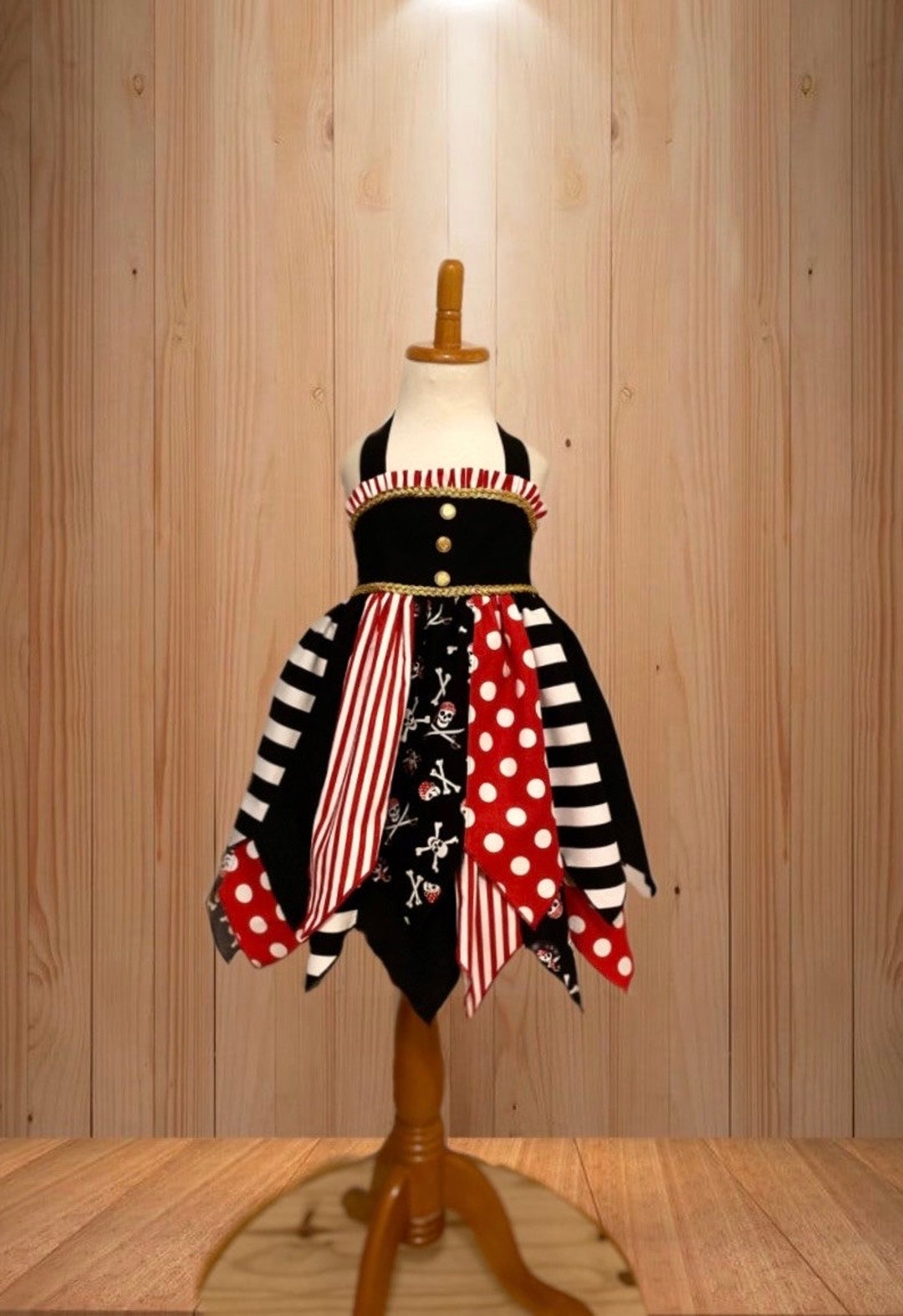 Pirate Dress, Pirate, Girls Pirate Dress. Pirate Costume, Red Pirate ...