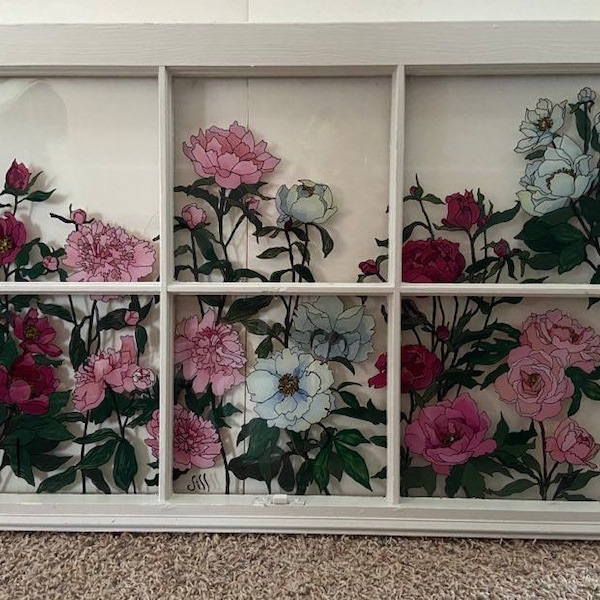 Painted Old Windows - Etsy