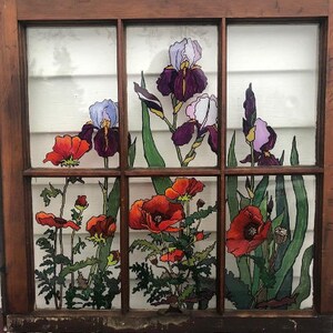 ORDER YOURS Poppy/iris Window - Etsy
