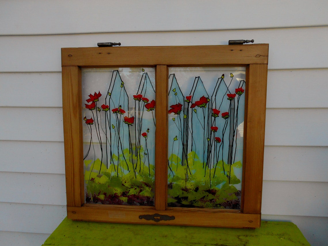 ORDER YOURS Poppy/iris Window | Etsy