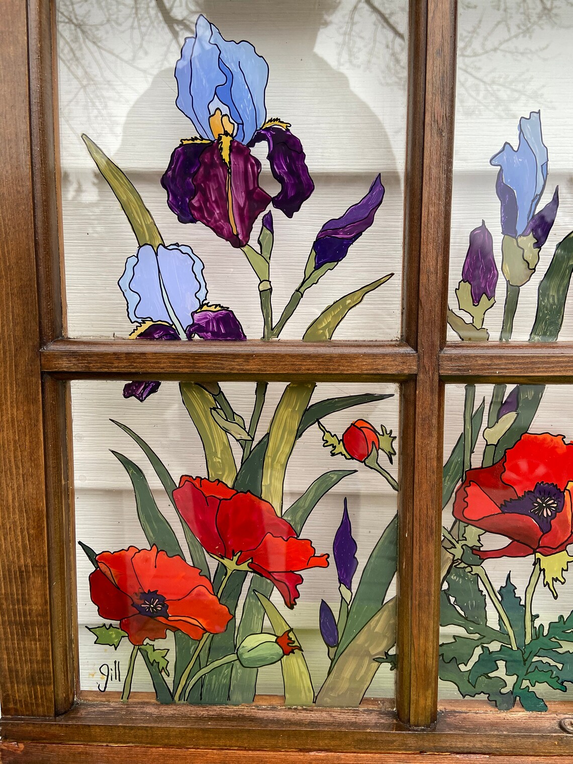 ORDER YOURS Poppy/iris Window | Etsy
