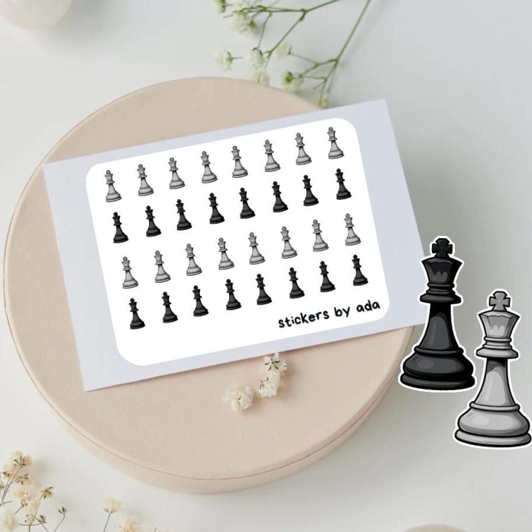 Mini Chess Stickers to Use in a Daily Planner, Bullet Journal, Calendar ...