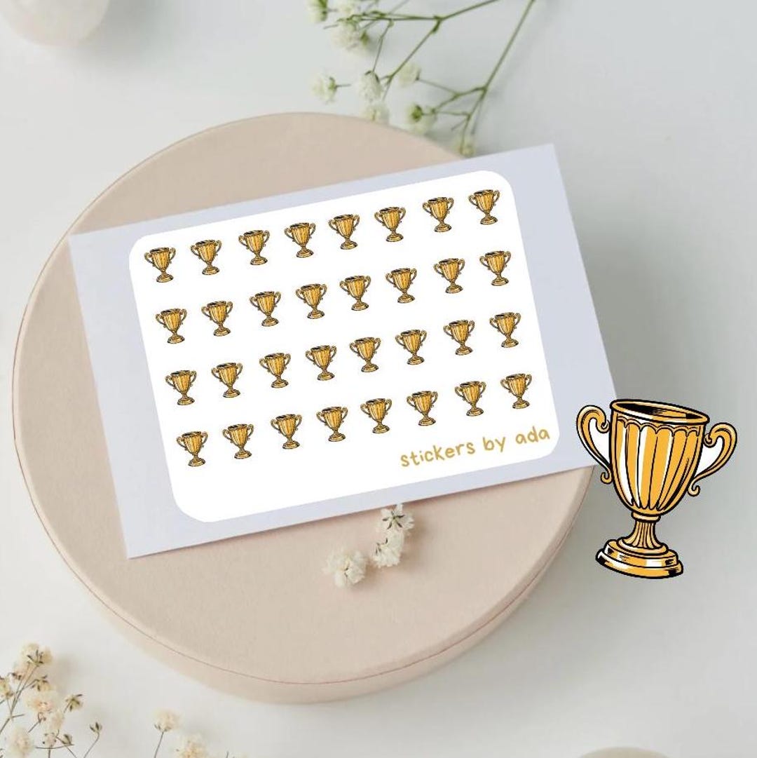 Mini Trophy Stickers to Use in a Daily Planner, Bullet Journal ...