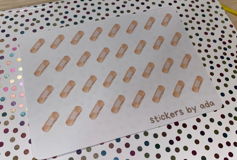 Mini Band-aid Stickers to Use in a Daily Planner, Bullet Journal ...