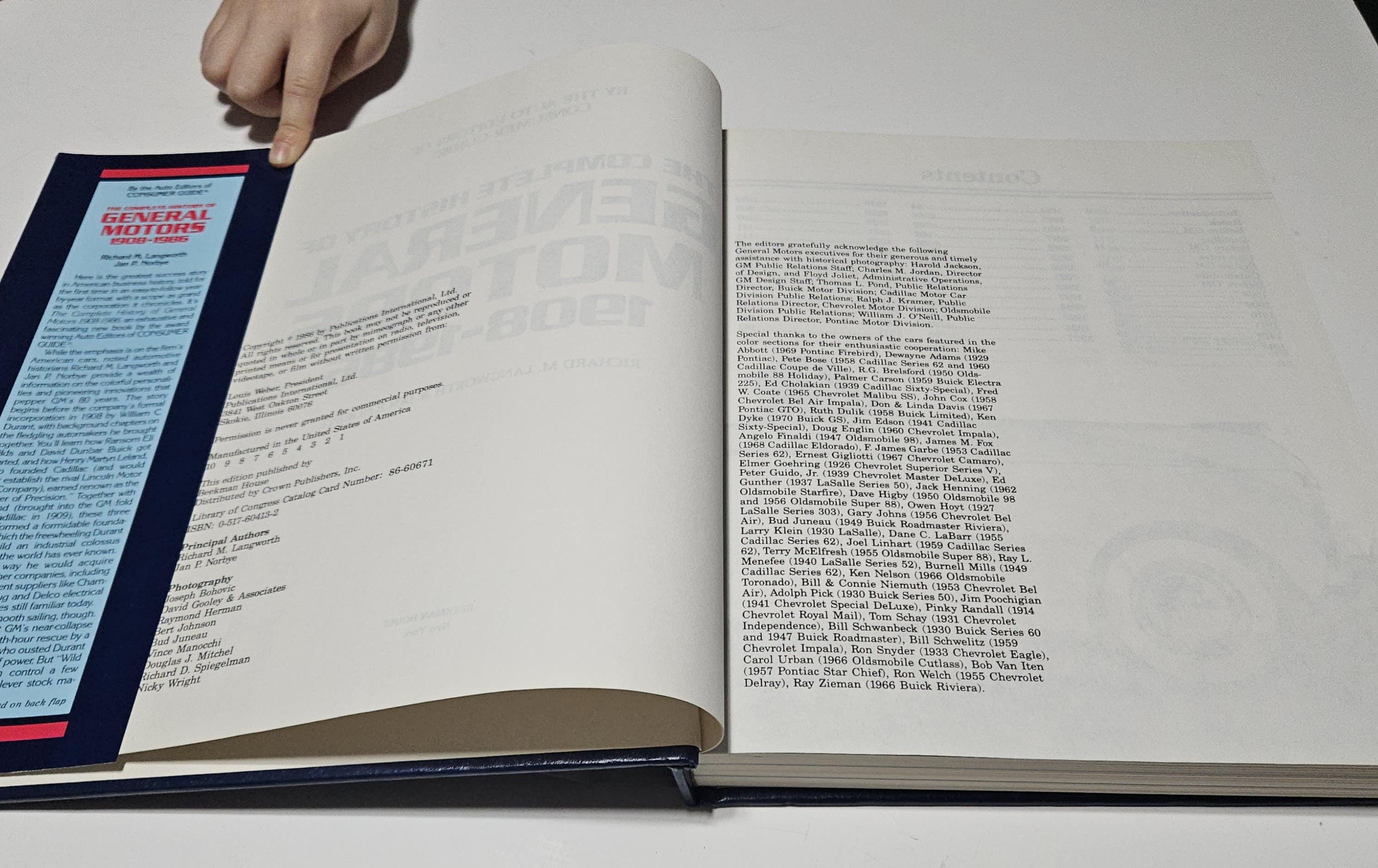 The Complete History of General Motors 1908-1986 Hardcover Book Over ...
