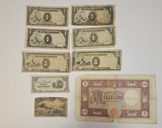WWII Axis Currency Collection, WW2 Money, Japanese Invasion Money WW2 ...