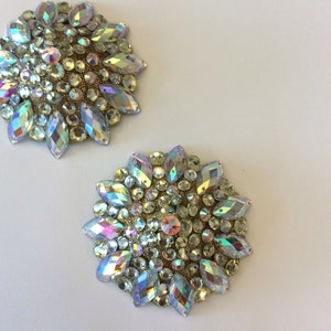 Crystal AB Pasties, Pointy Stones, Gold Base, Champagne Stones - Etsy