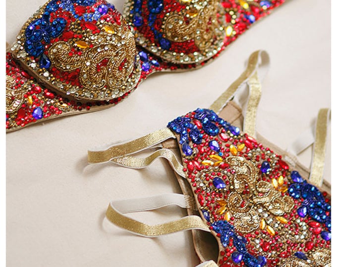 Burlesque Tear Away Cups Bra and Panty Set, Matching Pasties - Etsy