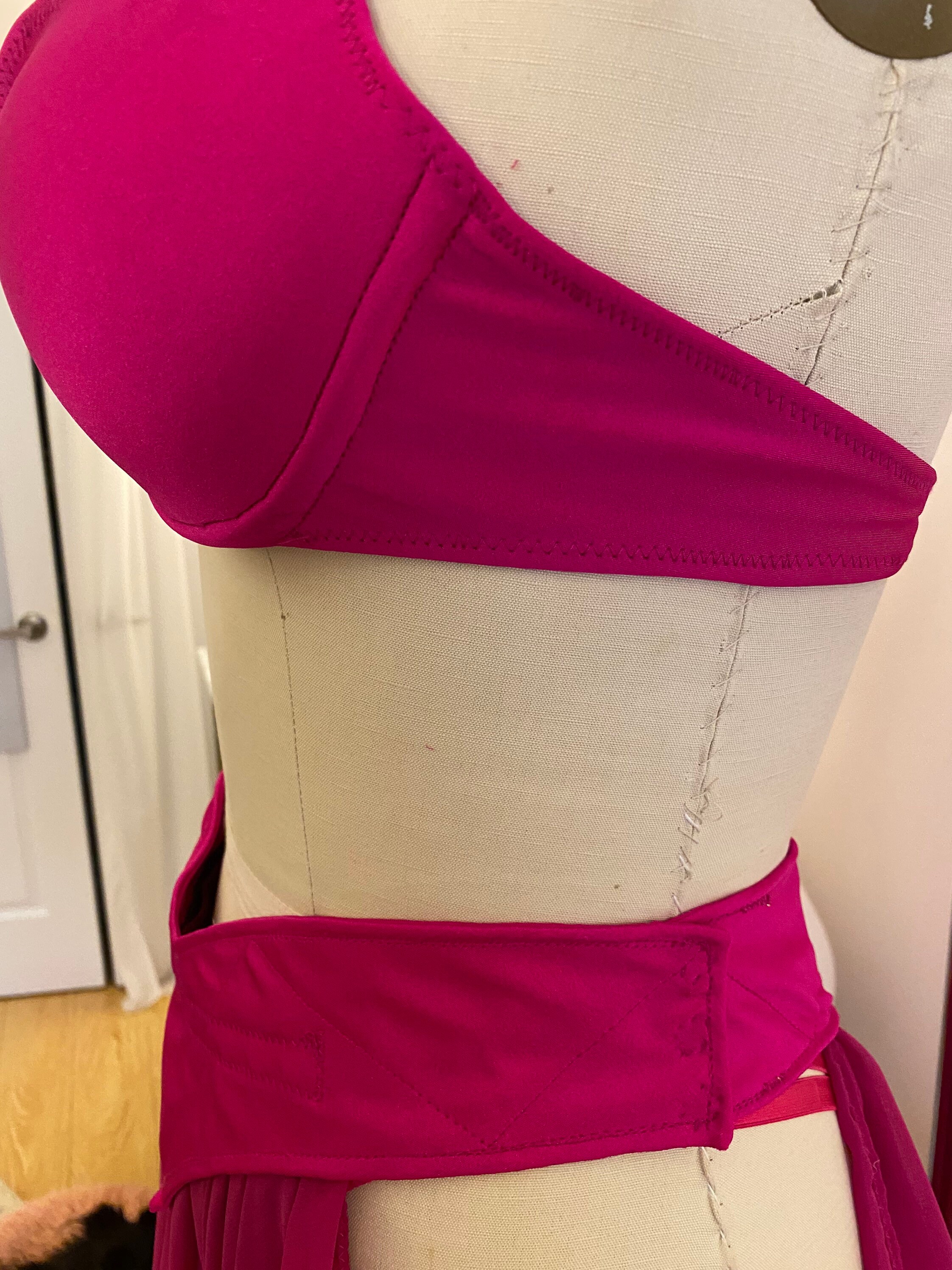 Plunge Bra Panel Skirt High Leg Panty DIY Set - Etsy