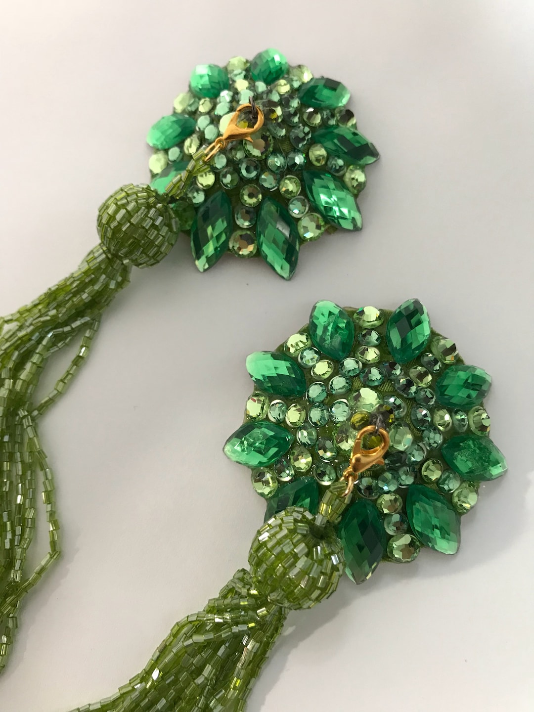 Green Pasties With Green Tassels - Etsy