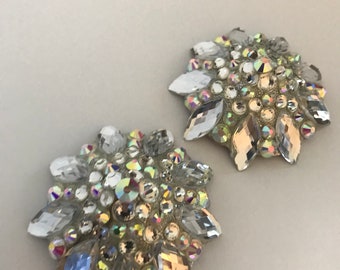 Crystal AB Pasties Pointy Stones Gold Base Champagne Stones | Etsy