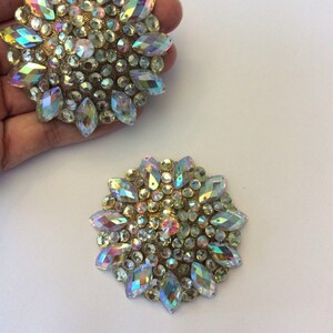 Crystal AB Pasties, Pointy Stones, Gold Base, Champagne Stones - Etsy