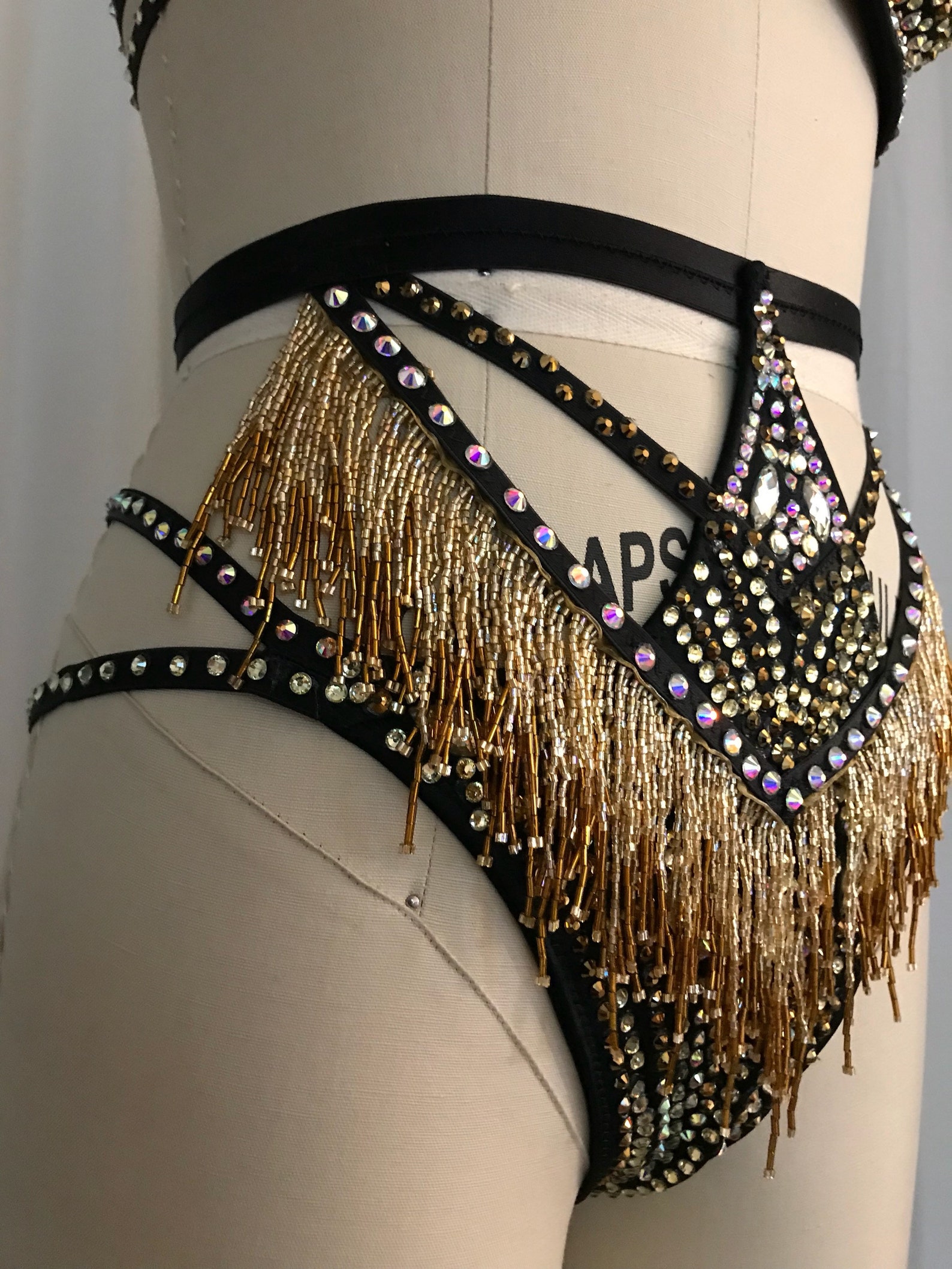 Showgirl Panty and Half Moon Bra Set - Etsy