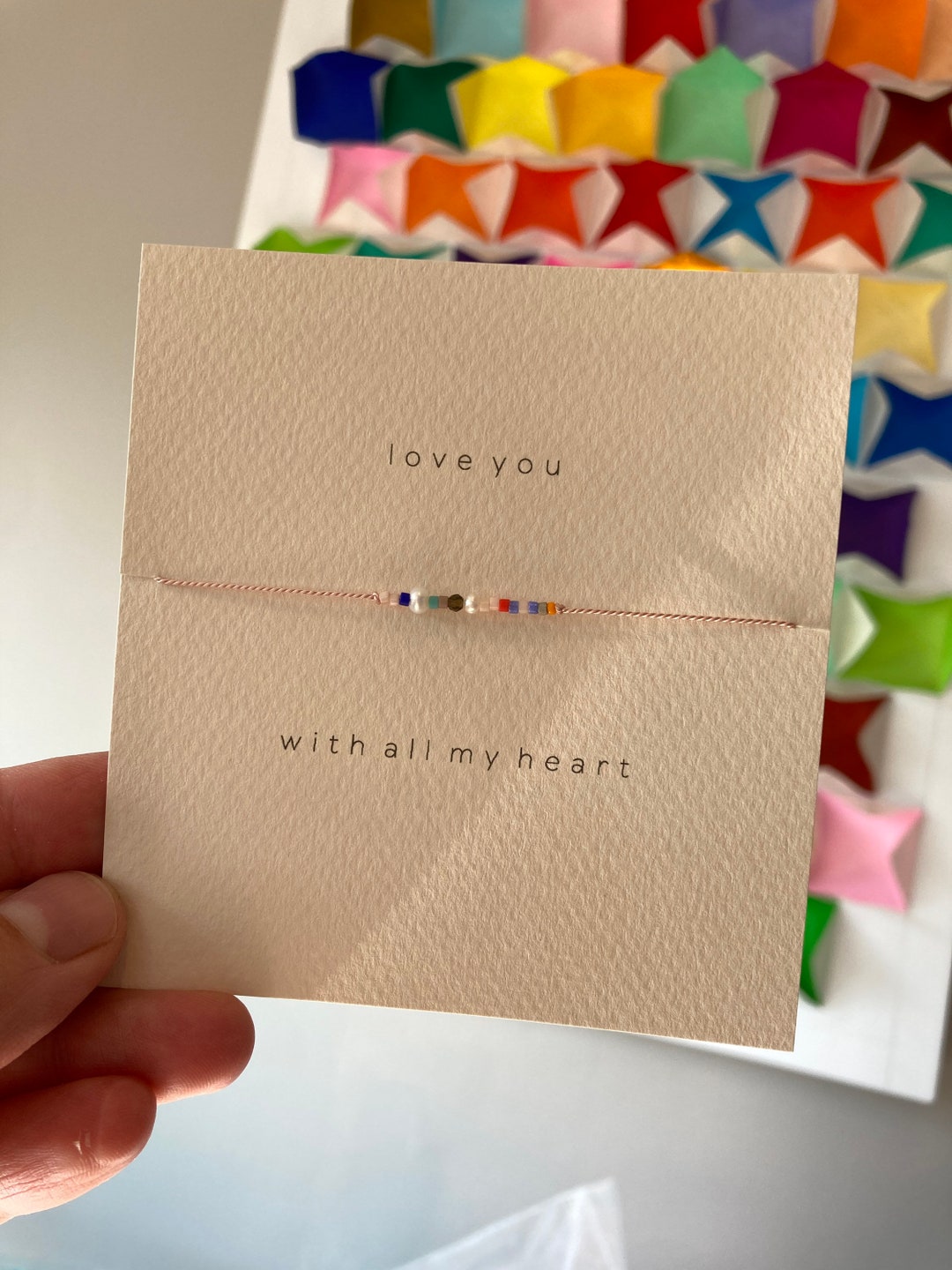 Friendship Bracelet Multi Bead and Stone Reminder Bracelet on Light ...