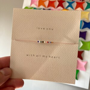 Friendship Bracelet - Multi Bead and Stone Reminder Bracelet on Light ...