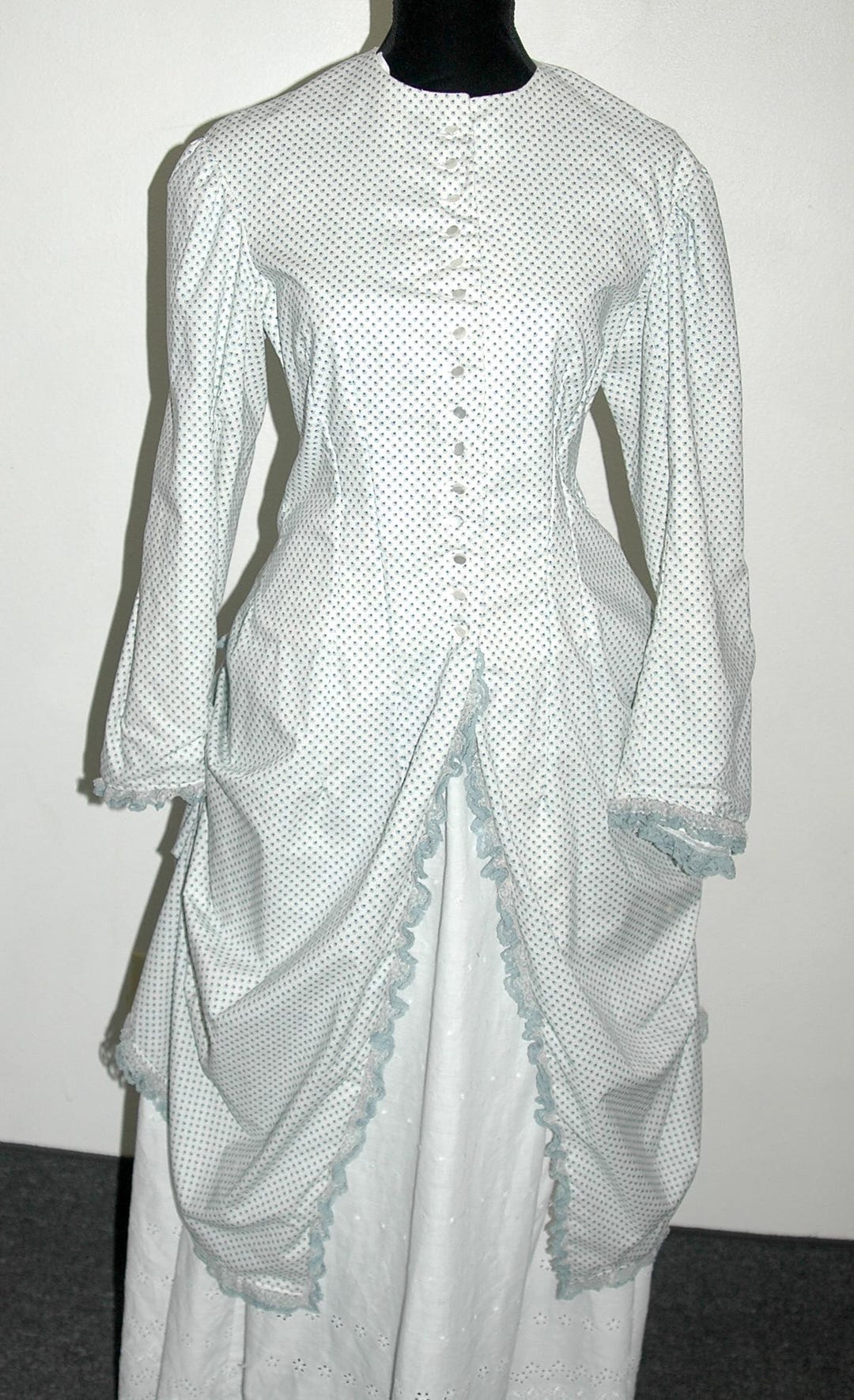 1873 Polonaise Skirt/bustle Era/bodice and Skirt Tunic/ Cream Light ...
