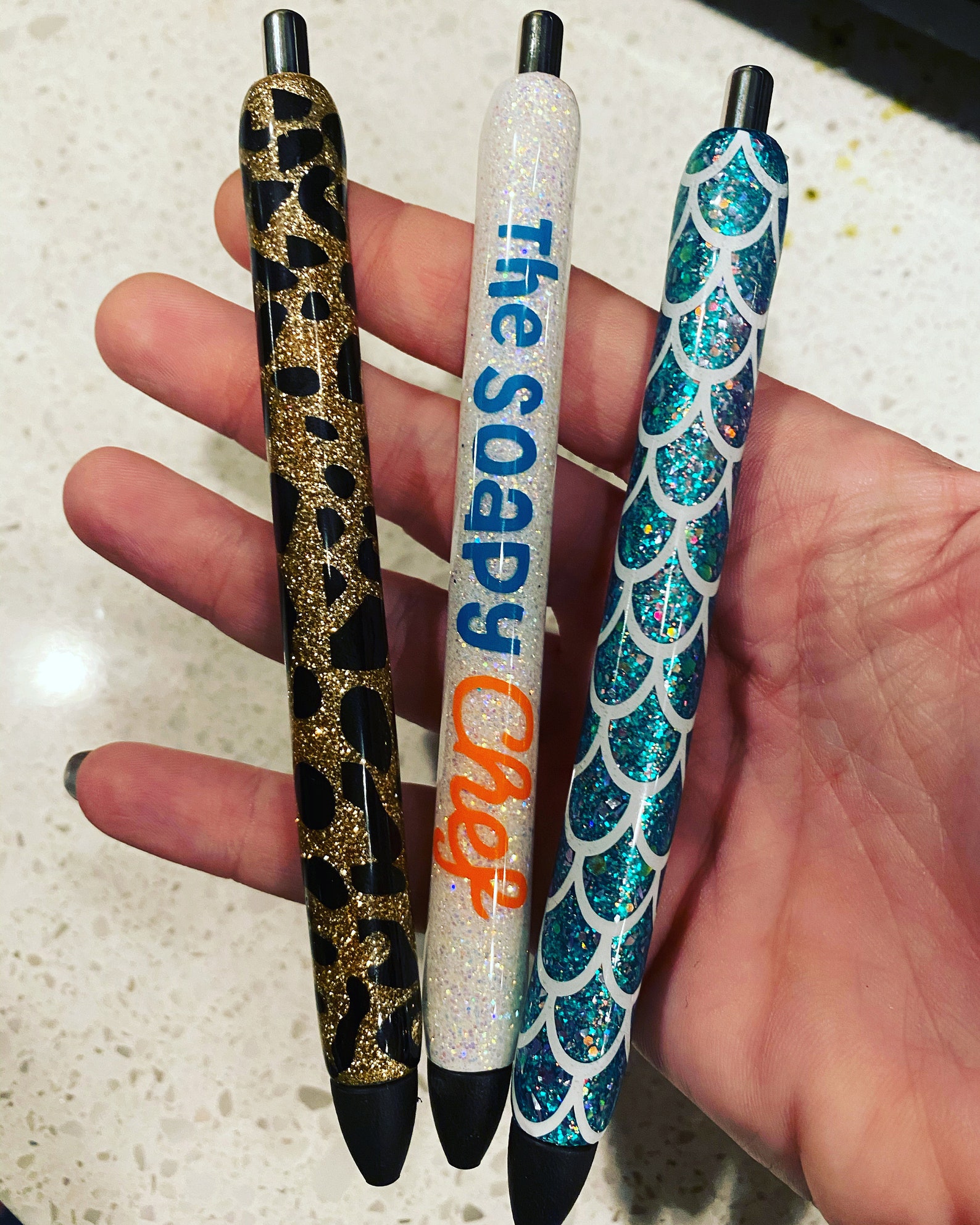 Custom Refillable Glitter Gel Pen With Box Design and | Etsy