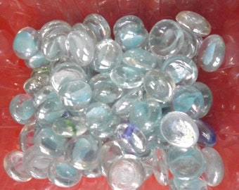 100 MINI Glass Gems, Miniature Vase Fillers, Clear Glass Gems, Small ...