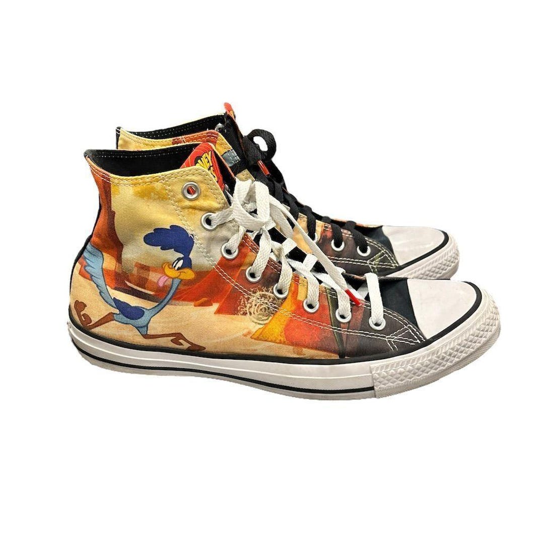 Converse Looney Tunes High Top Sneakers Road Runner & Wile E. Coyote 11 ...