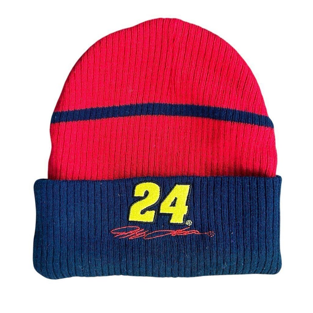 Vintage Jeff Gordon #24 NASCAR Dupont Racing Team Beanie Hats Unisex ...