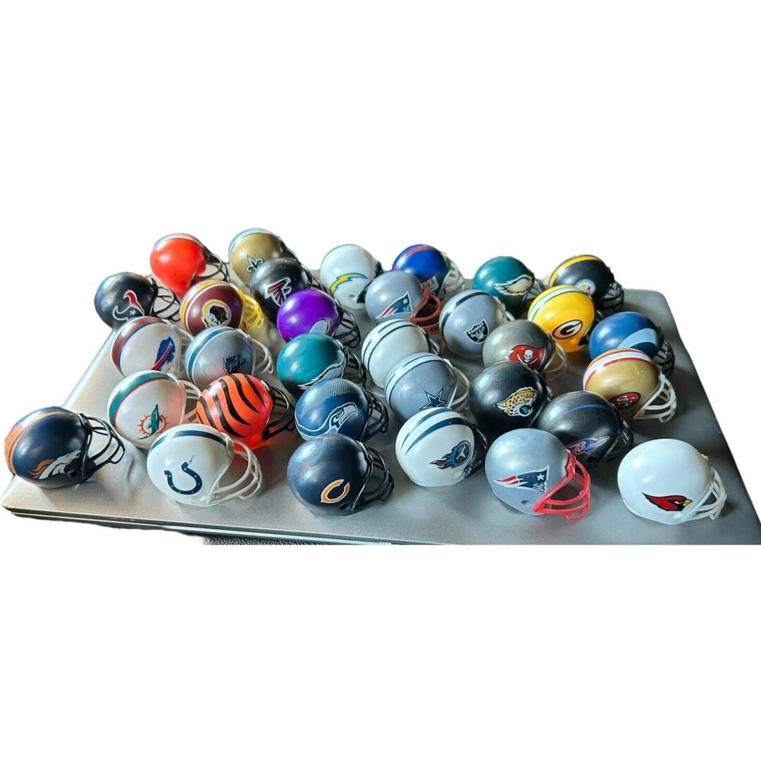 LOT of 32 Riddell NFL Micro Mini 2 Football Helmet Helmets Complete Set ...