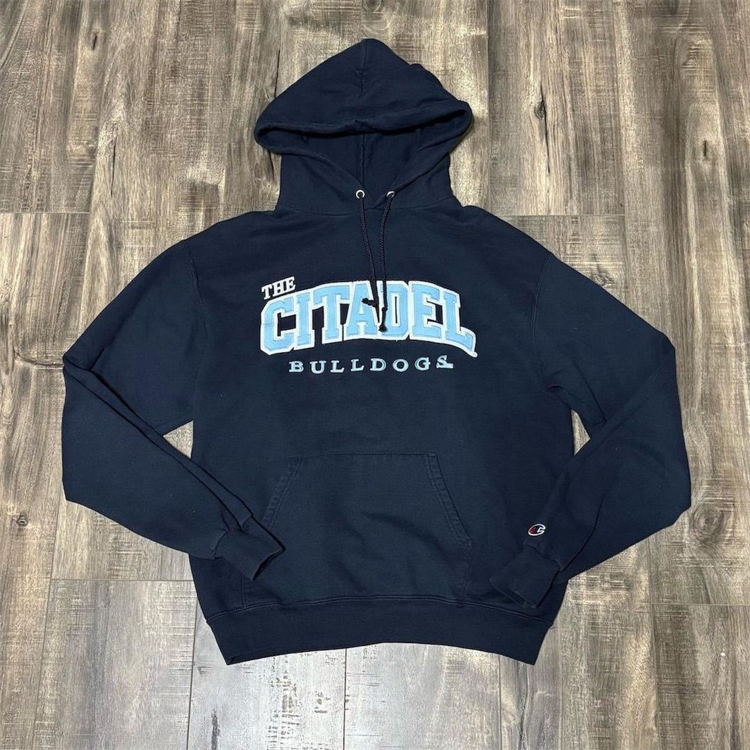 Champion the Citadel Bulldogs Men's Pullover Hoodie Size M Navy - Etsy