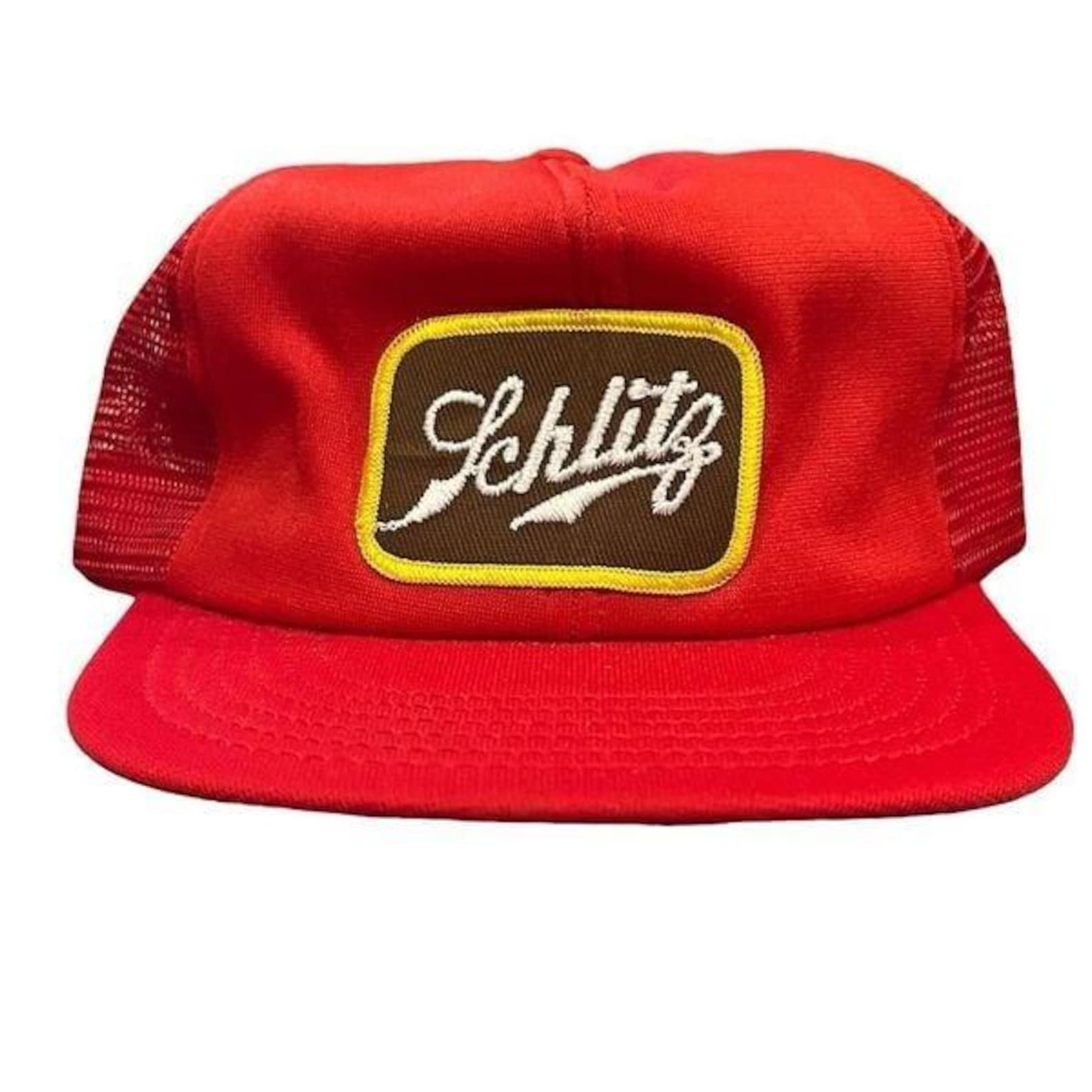 Vintage Schlitz Beer Snapback Hat Red Mesh Unisex Adjustable Cap - Etsy
