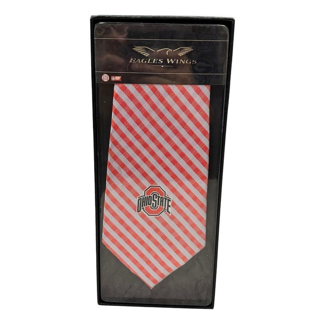 Ohio State Buckeyes Men's Red Plaid Necktie With Logo - Etsy