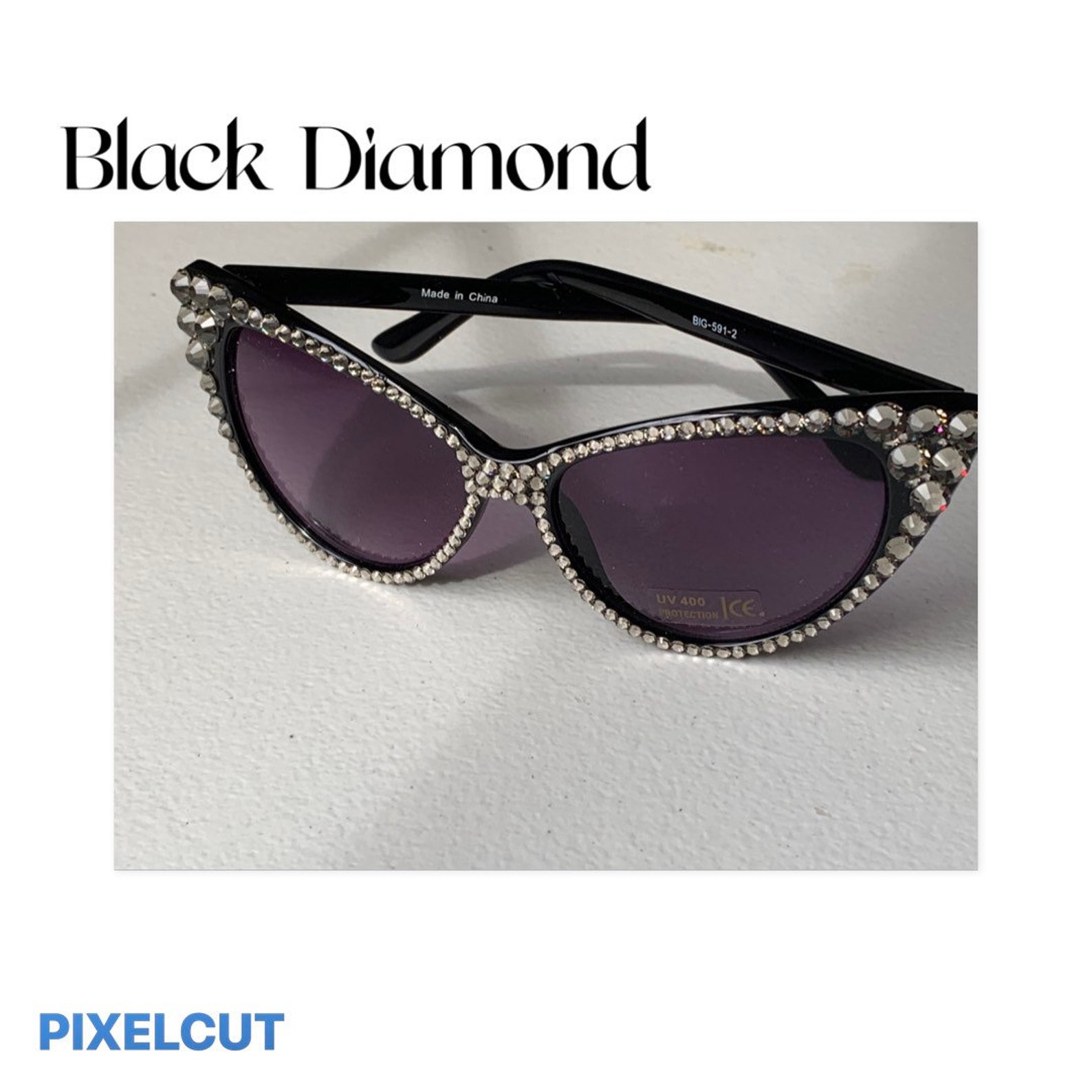 Gorgeous Crystal Rhinestone Cat Eye Glam Sunglasses SUPER - Etsy