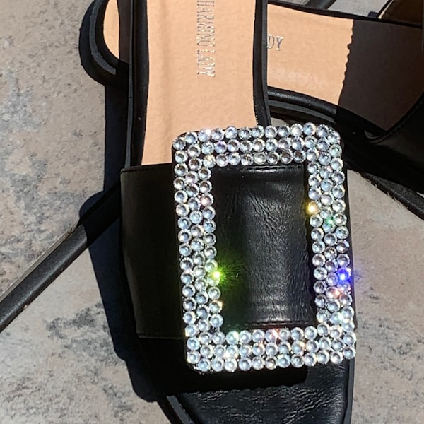 Rhinestone Sandals - Etsy