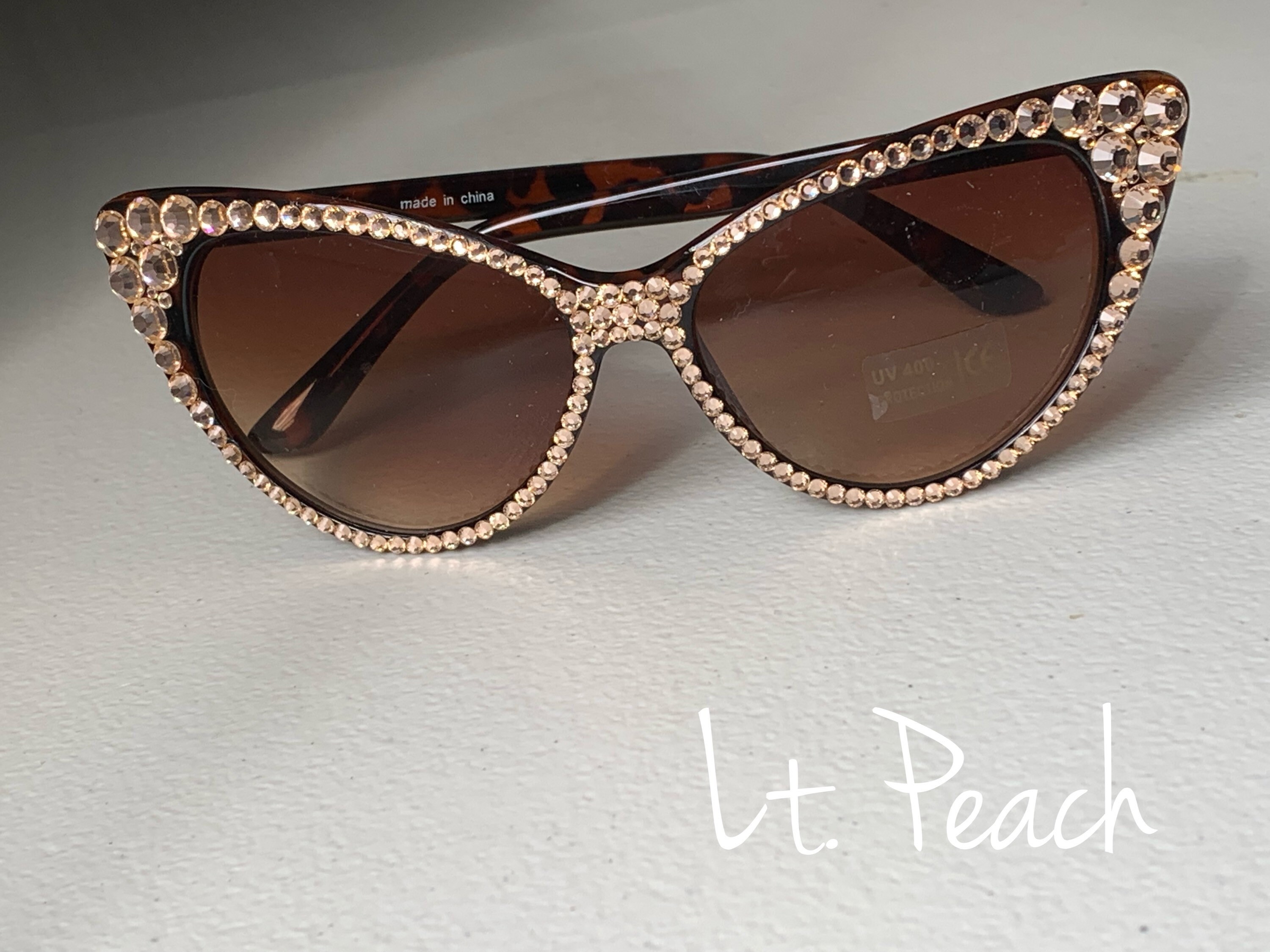 Gorgeous Crystal Rhinestone Cat Eye Glam Sunglasses SUPER - Etsy