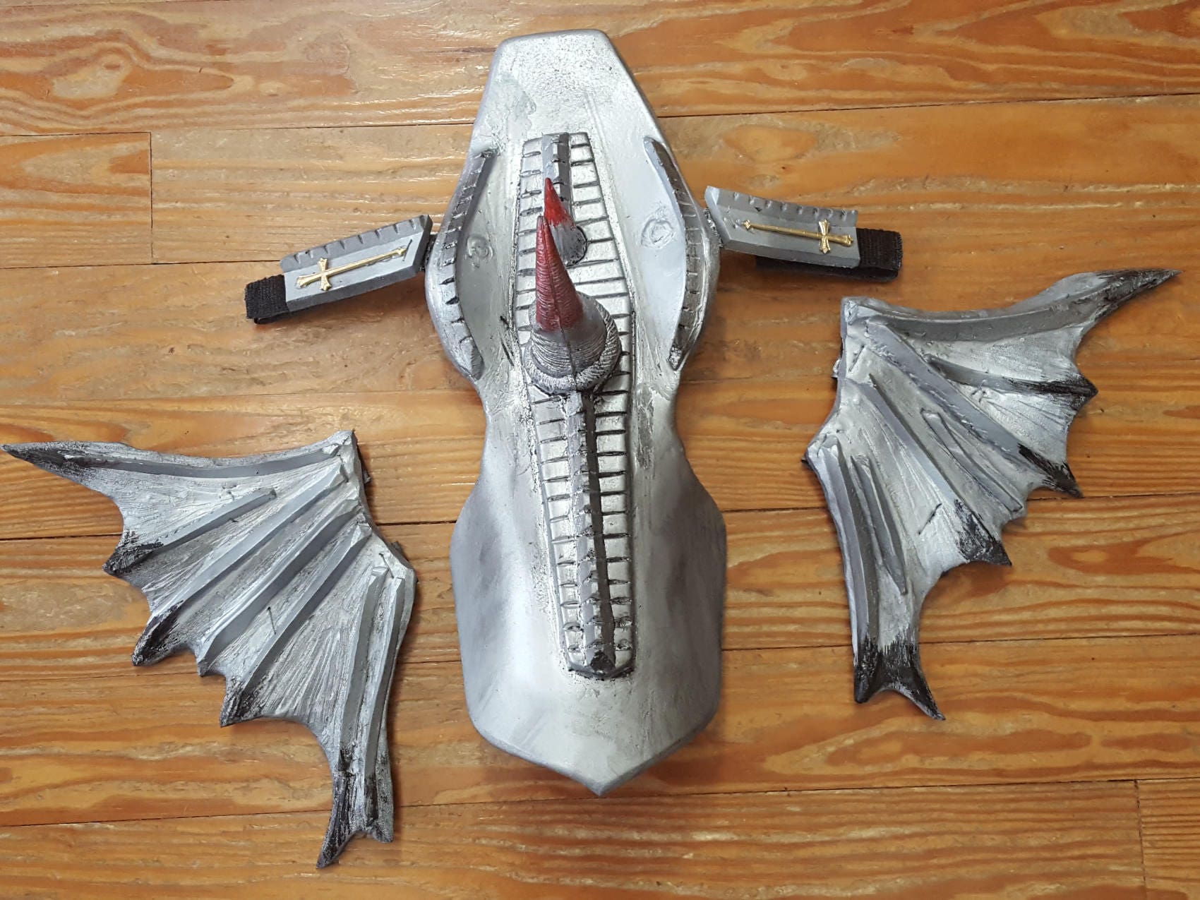 Dragon Slayer Horse Chanfron Face Armor in Silver Medieval | Etsy