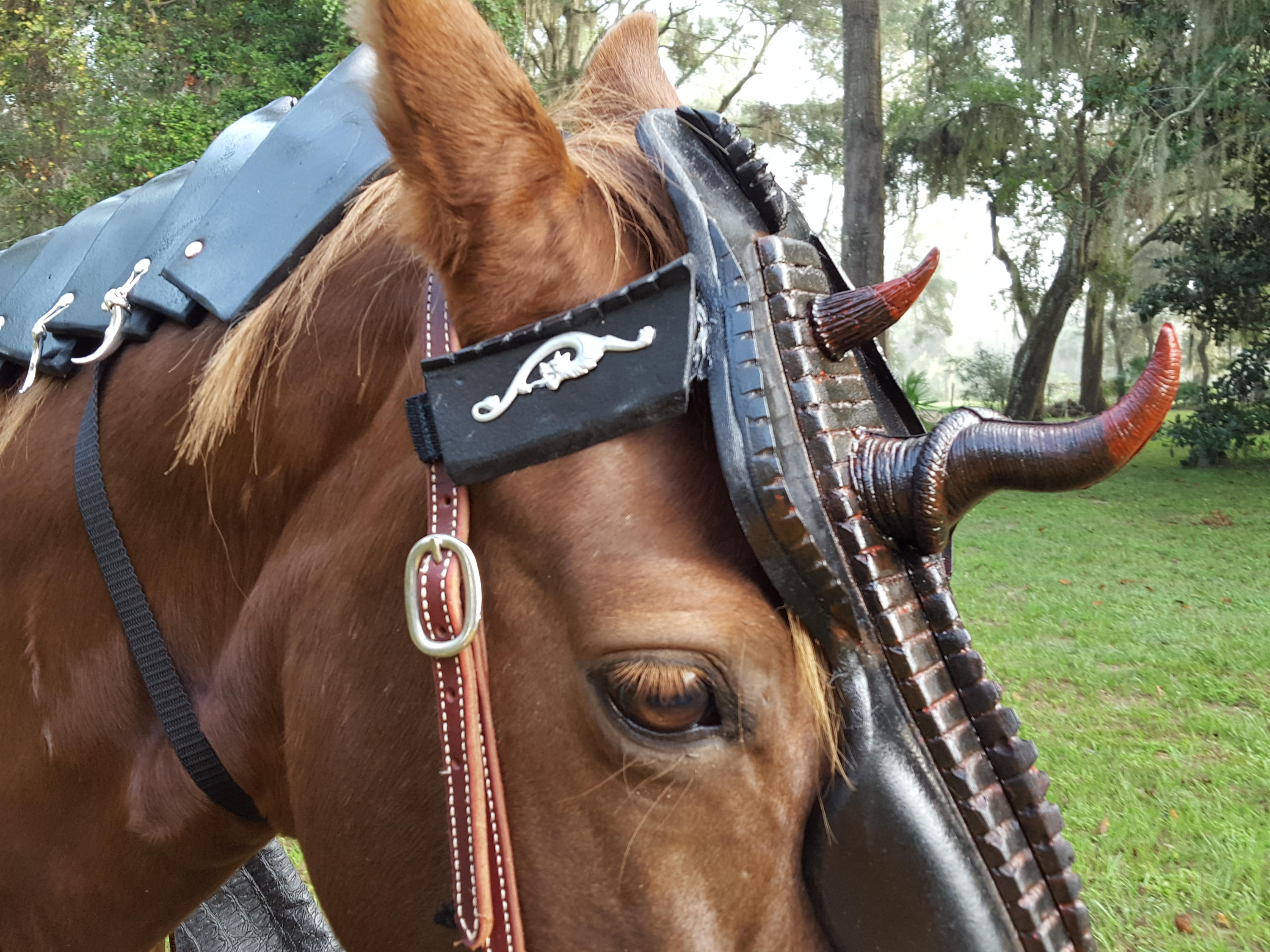 Dragon Slayer Horse Chanfron Face Armor in Silver Medieval | Etsy