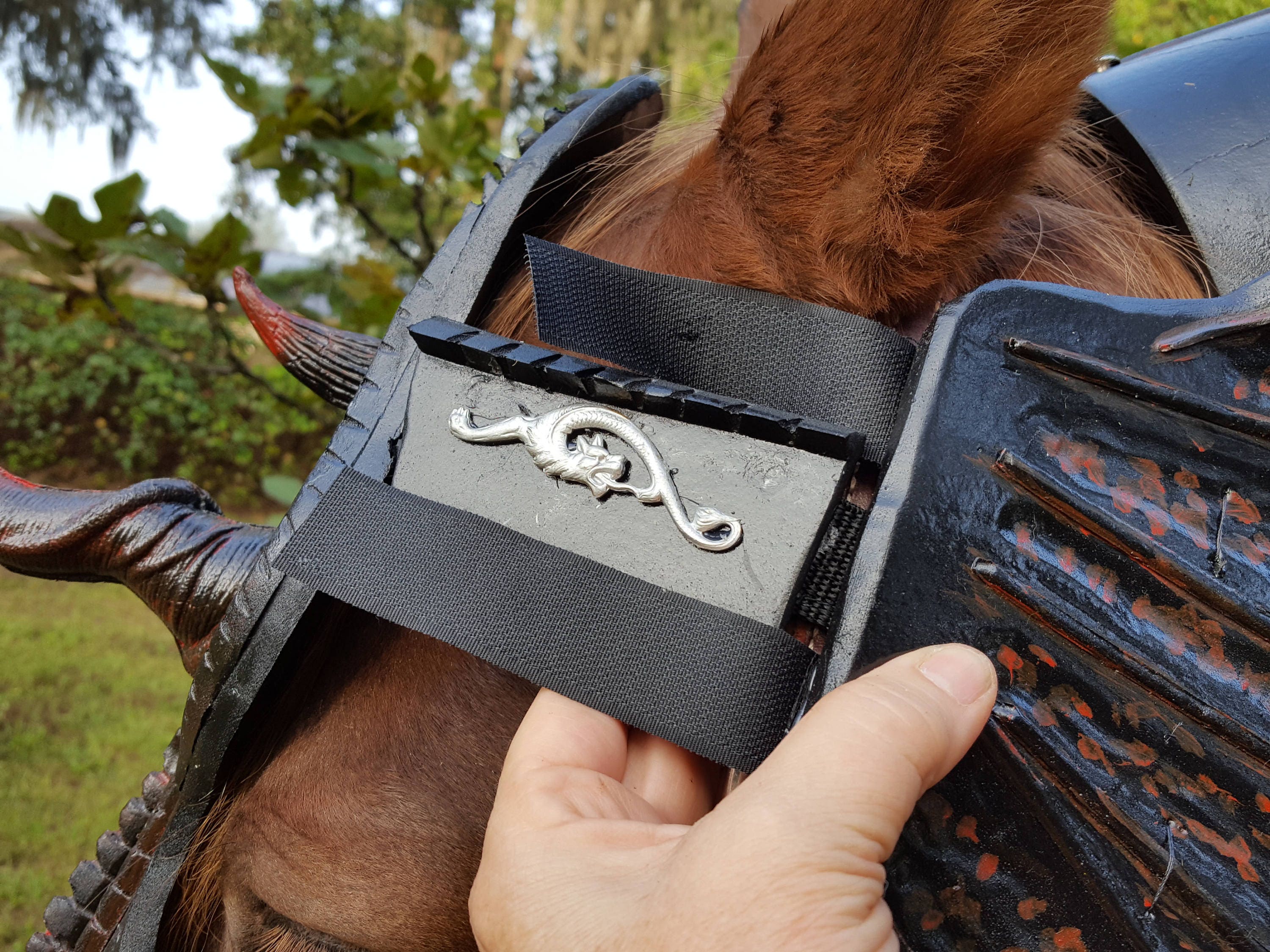 Dragon Slayer Horse Chanfron Face Armor in Silver Medieval | Etsy