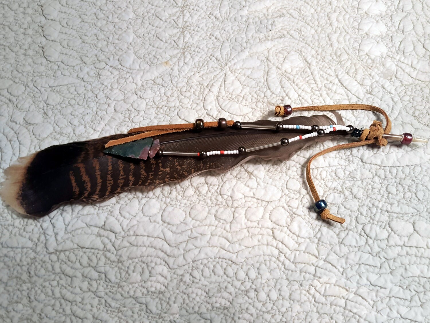 Arrowhead Coup Feather Equine Mane Tail or Hair Ornament | Etsy