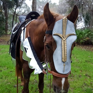 Roman Warrior Horse Chanfron Face Armor Medieval Equine Armor Barding ...