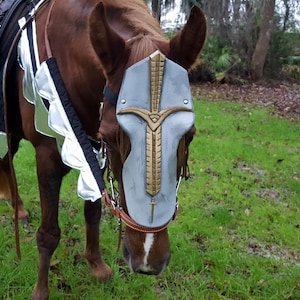 Roman Warrior Horse Chanfron Face Armor Medieval Equine Armor Barding ...
