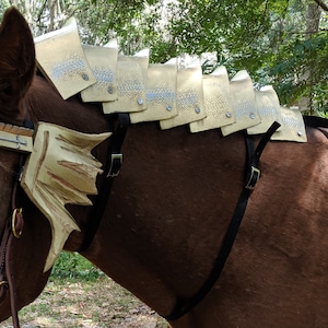 Dragon Scales Embossed Crinet Crest of Neck Foam Armor for Horses or ...