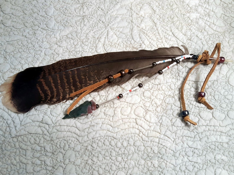 Arrowhead Coup Feather Equine Mane Tail or Hair Ornament | Etsy
