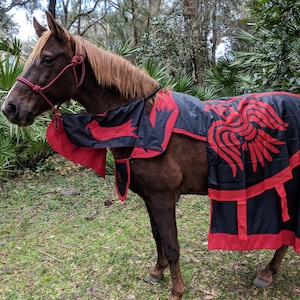 Ravens Viking Horse Costume Medieval Barding Costume Equine Jousting ...