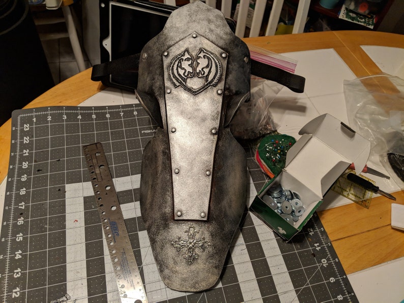 Coburg Chanfron Horse Face Armor in Aged Silver With Eye | Etsy