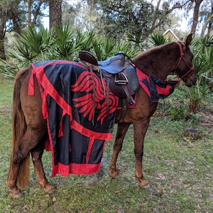 Ravens Viking Horse Costume Medieval Barding Costume Equine Jousting ...