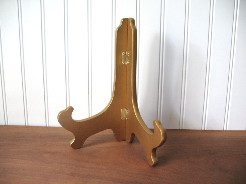 9.25" Tall GOLD EASEL Large Wood Table Top Display Wedding Table ...